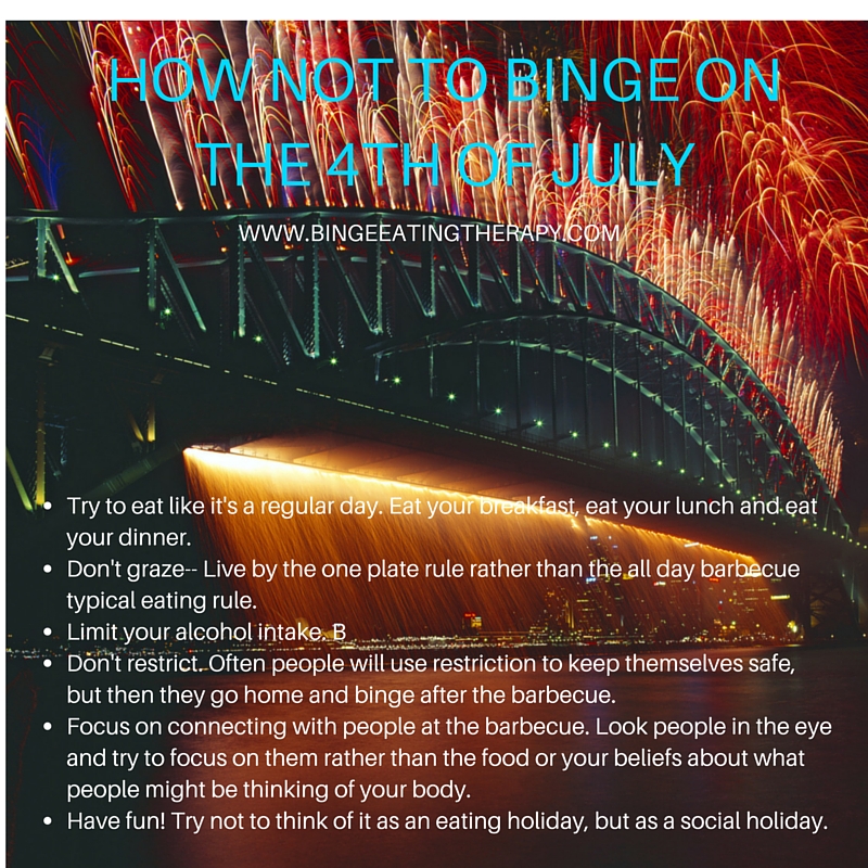 HOW NOT TO BINGE EAT ON THE FOURTH OF JULY - Binge Eating Therapy